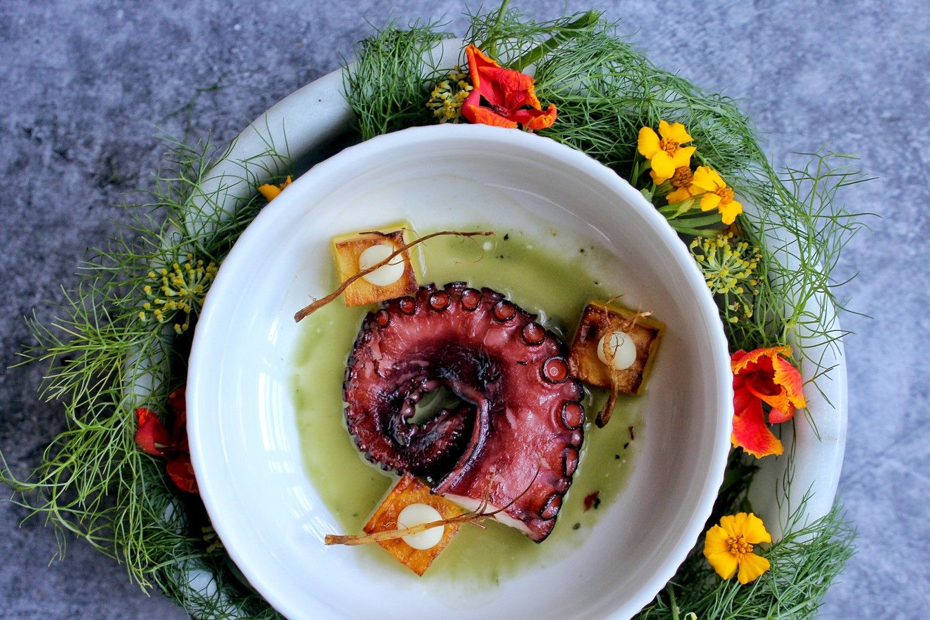 Receta de tentáculos de pulpo cítricos